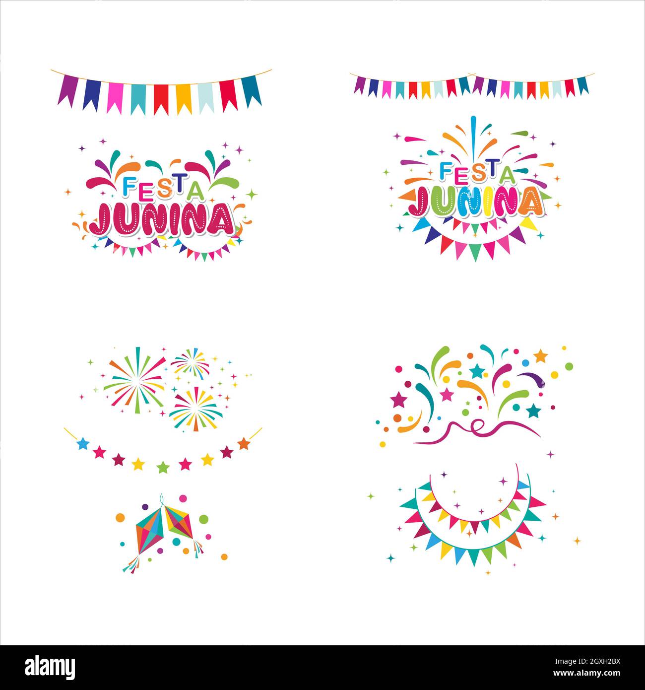 festa element vector illustration design Stock Photo - Alamy