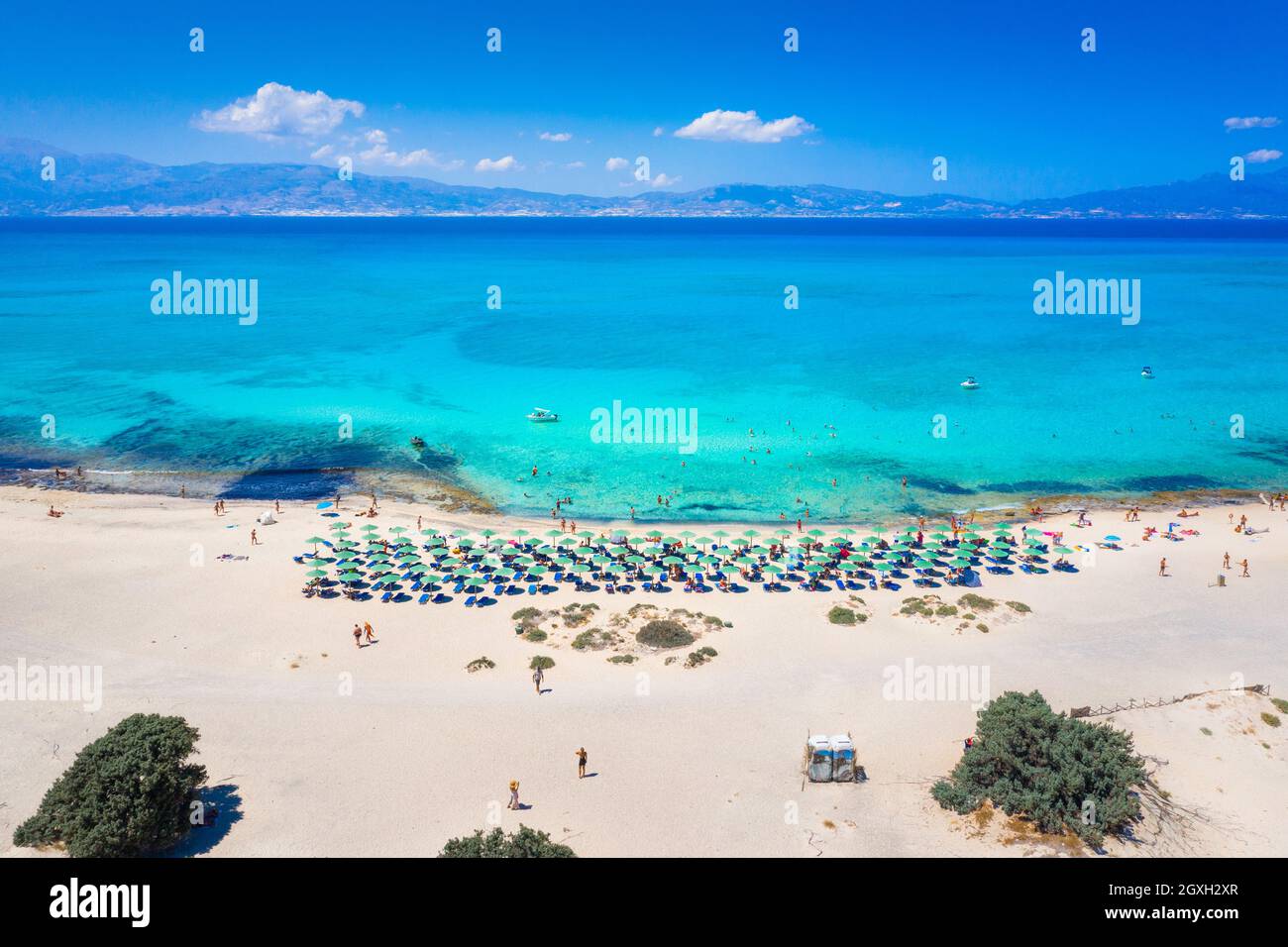 Exotic Chryssi island at the south of Crete, with the amazing Golden ...