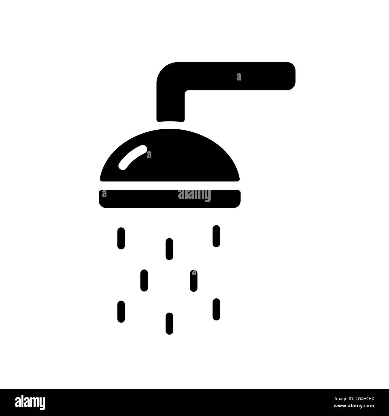 Beach shower flat vector glyph icon. Summer sign. Graph symbol for ...