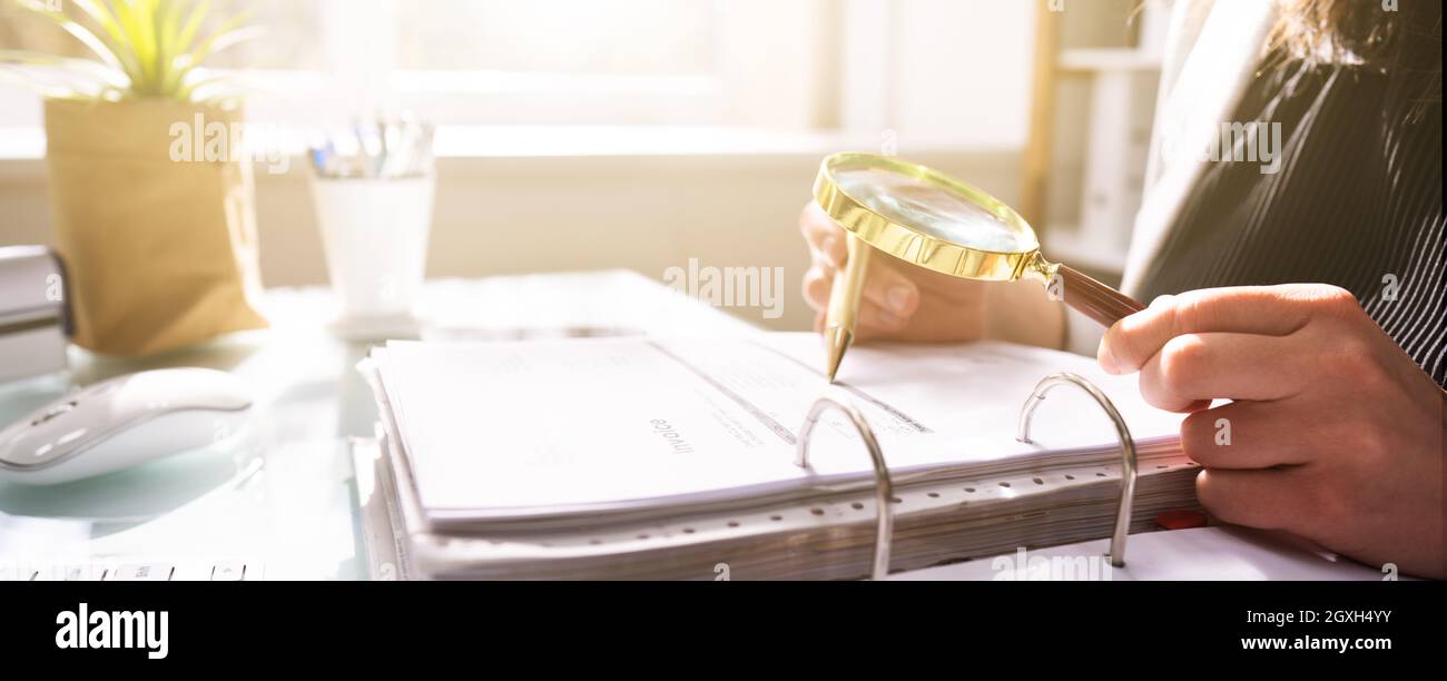 Fraud Investigation And Tax Audit. Investigator Or Auditor Using ...
