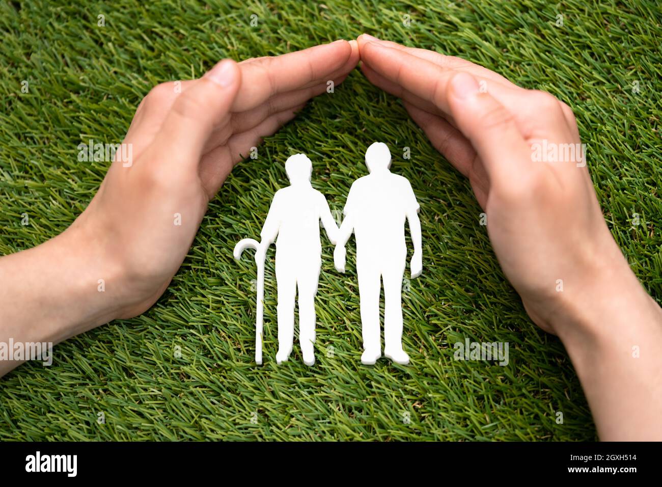 Senior Older Couple Protection And Old People Insurance Stock Photo - Alamy