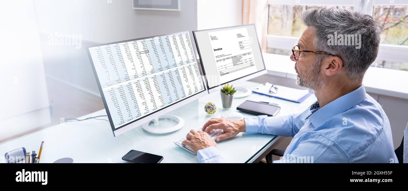Electronic Medical Bill Manager Using Accounts Codes Stock Photo - Alamy