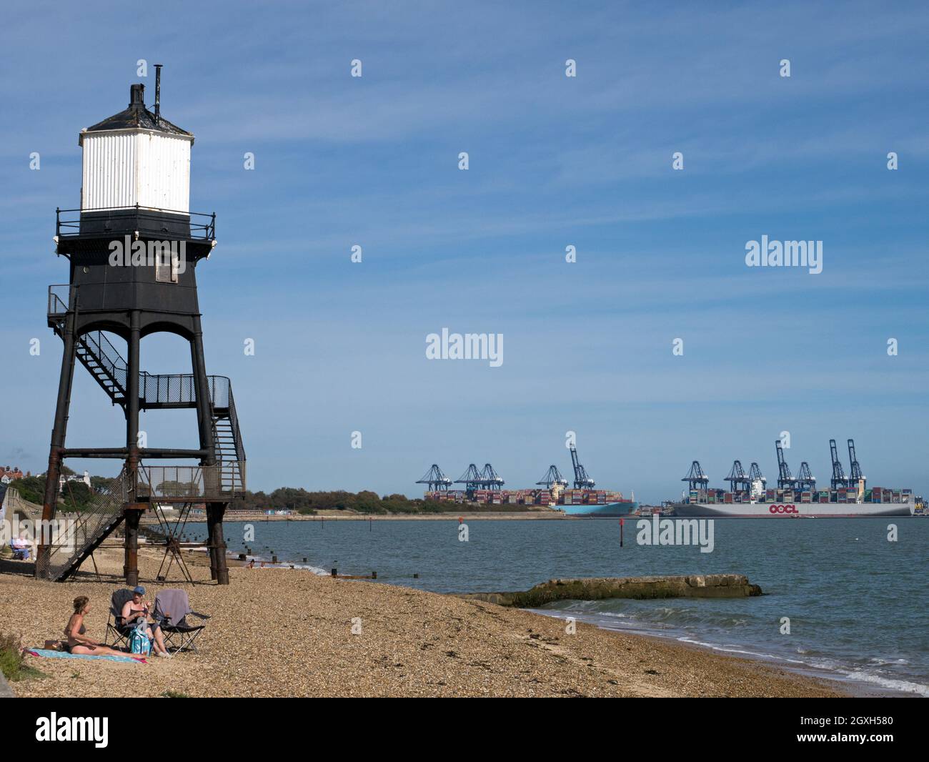 The Historic Dovercourt High Lighthouse, on Dovercourt Bay Beach ...