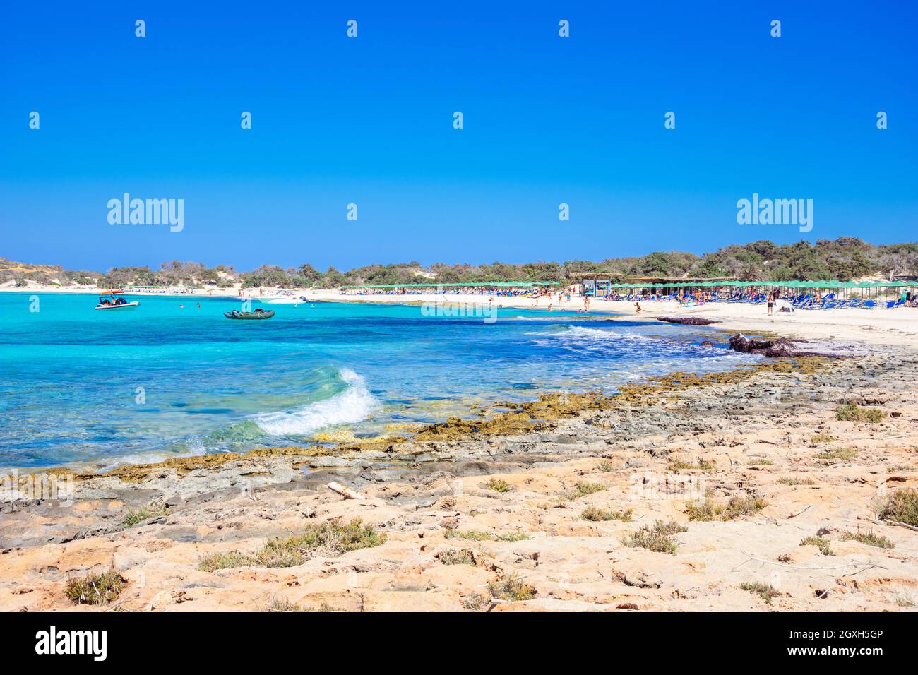 Exotic Chryssi island at the south of Crete, with the amazing Golden ...