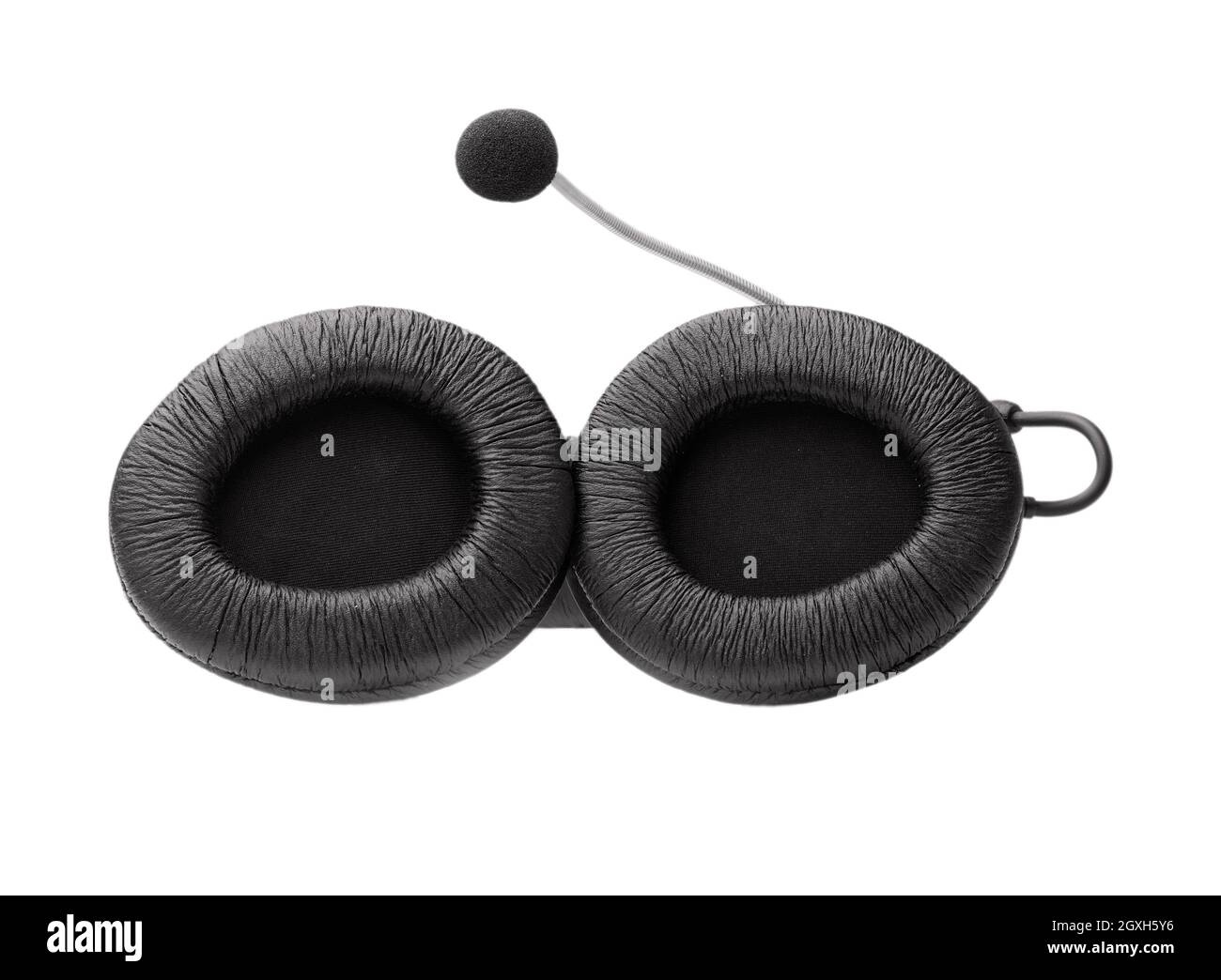 Headset Headphone and microphone cut out on white background Stock ...