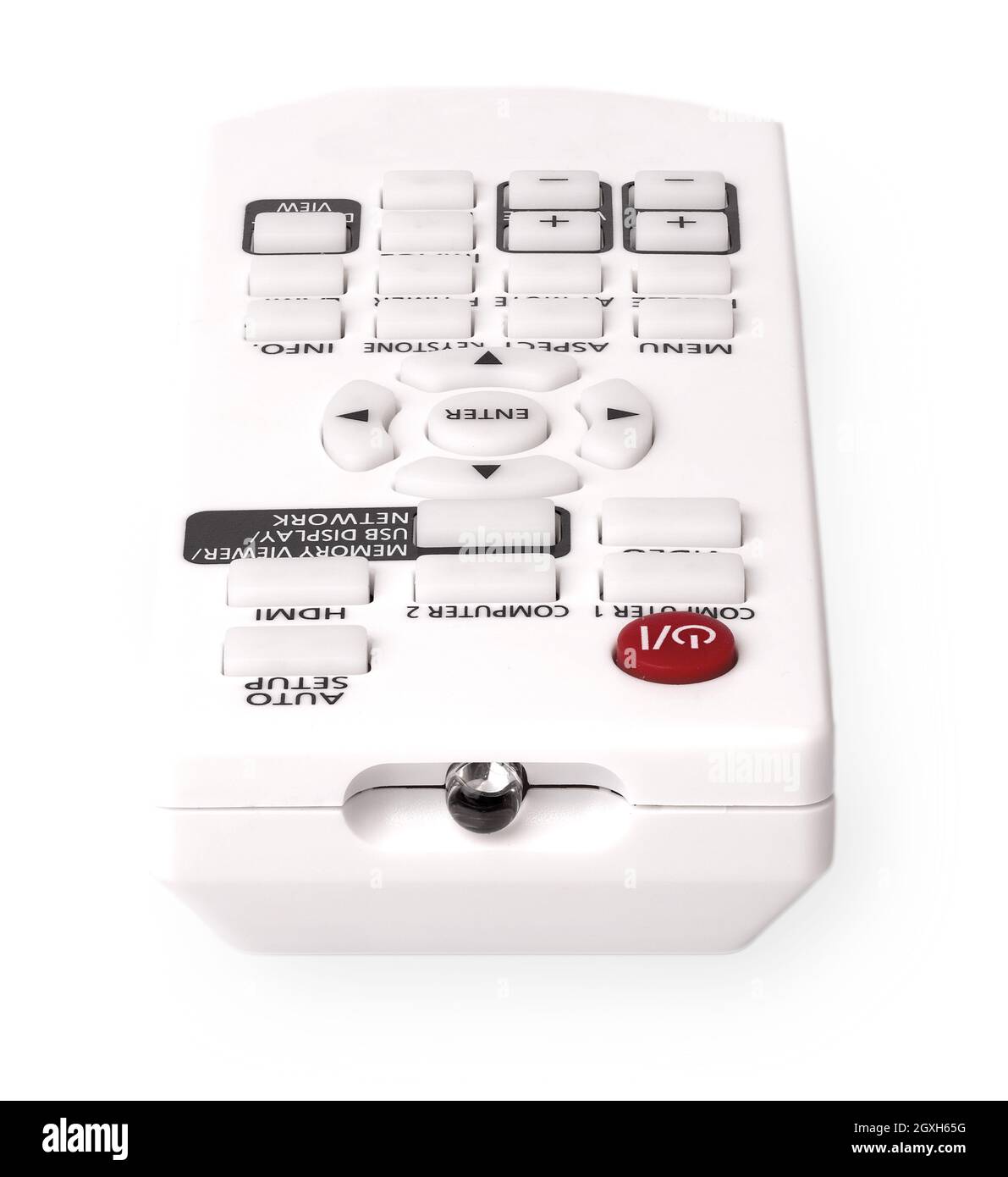 White multi-functional remote control on a white background Stock Photo ...