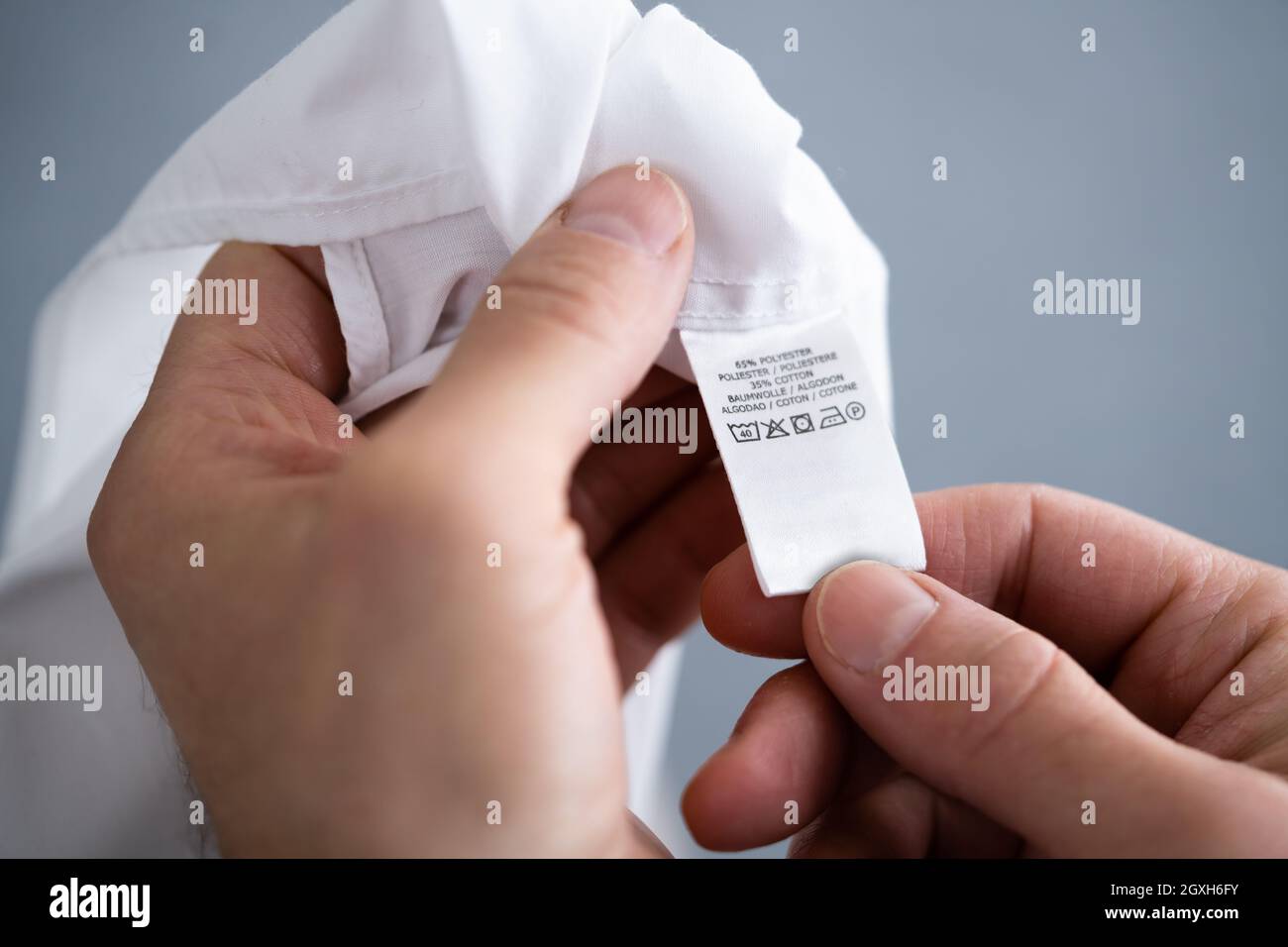 Synthetic Clothes Washing And Laundry Label Instructions Tag Stock ...