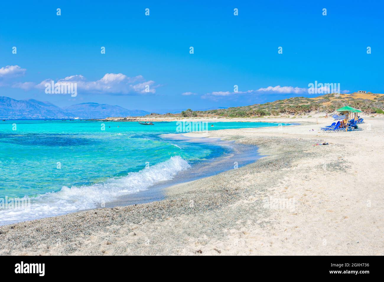 Exotic Chryssi island at the south of Crete, with the amazing Golden ...