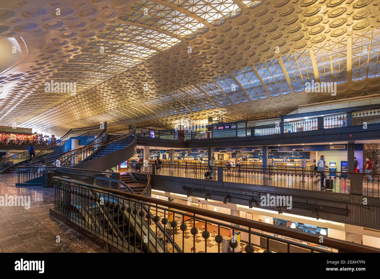 WASHINGTON DC, USA - AUGUST 14, 2021: The interior of Union Station, in ...