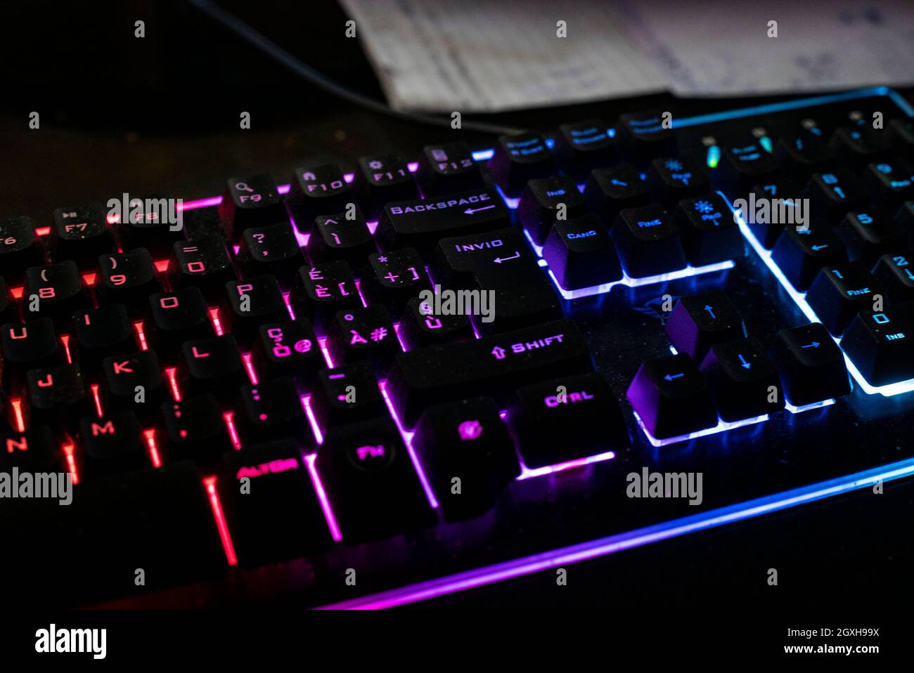 MILAN, ITALY 6 MAY 2021: Gaming keyboard detail Stock Photo - Alamy