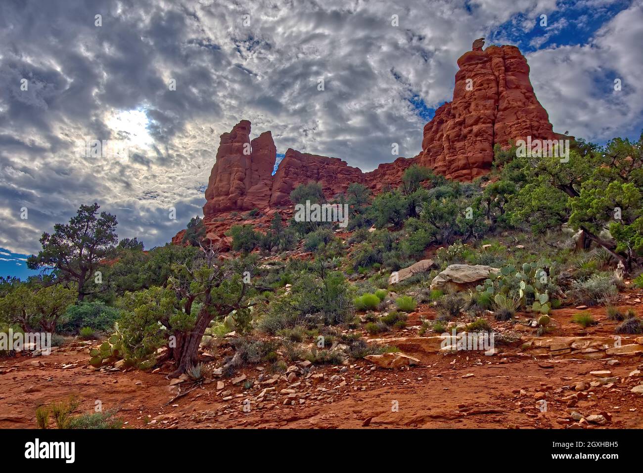 HDR composition of Snoopy Rock in Sedona viewed from the east side ...
