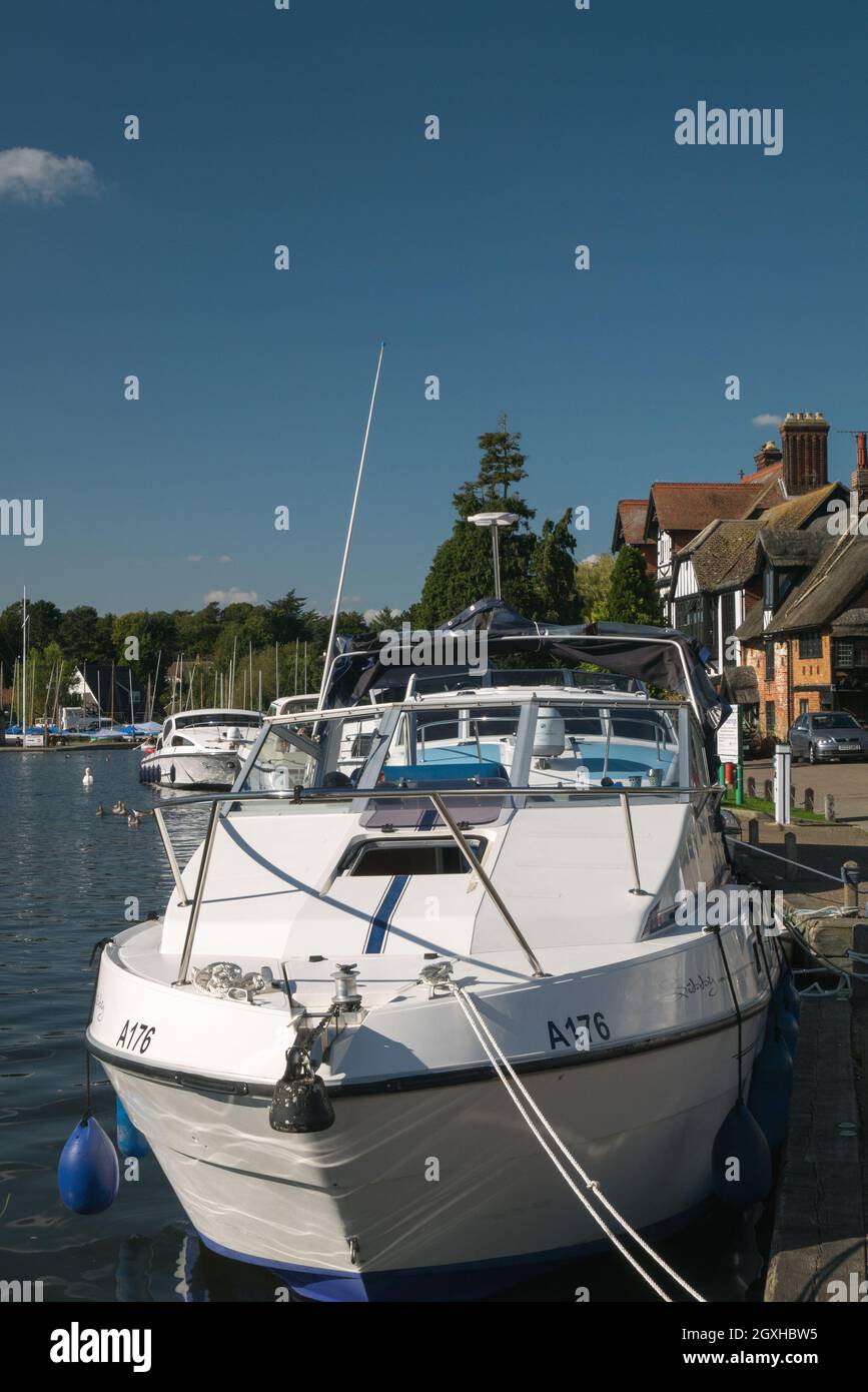 The Riverfront at Horning, on The Norfolk Broads with Moored Yachts and ...