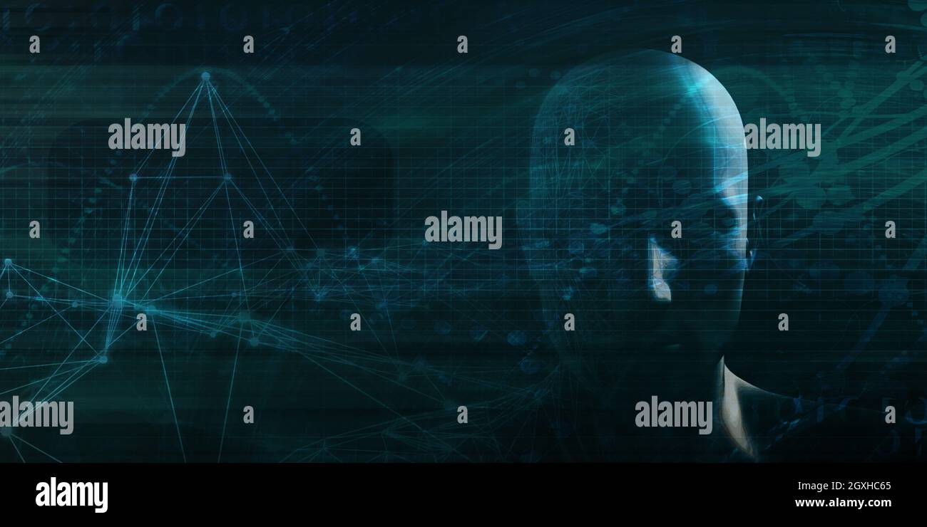 Technology Network with Futuristic Graph Chart Concept Stock Photo - Alamy