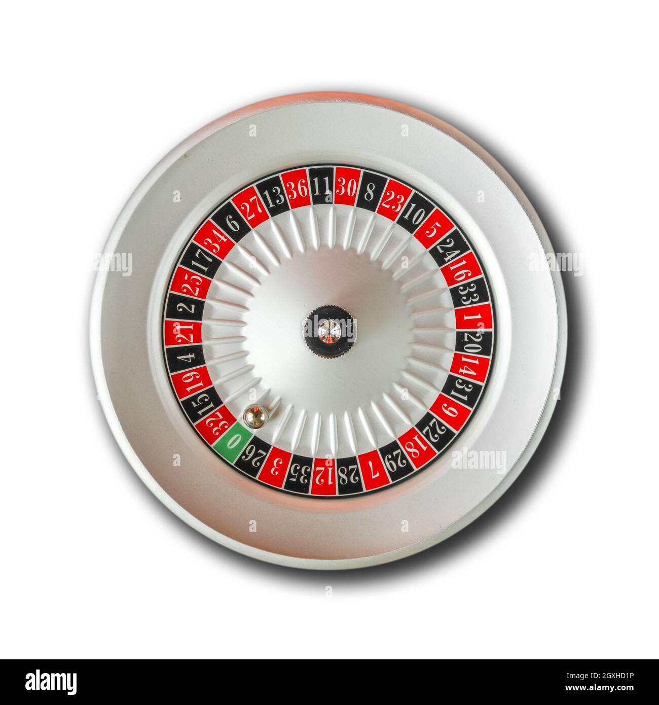 Casino roulette wheel isolated on white background Stock Photo - Alamy