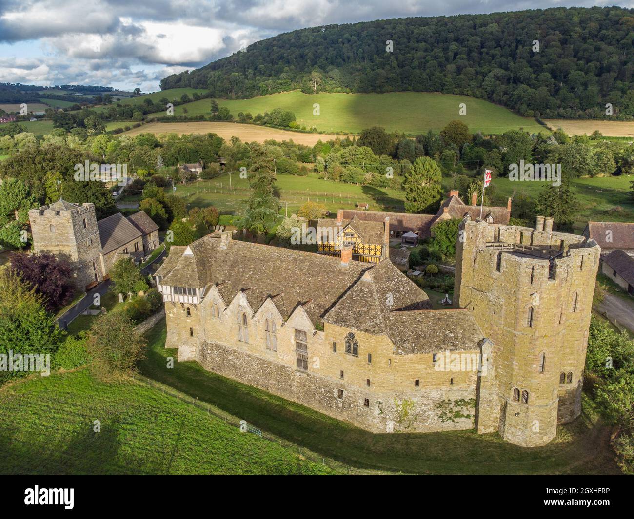 Stokesay Castle and church, Shropshire, UK Stock Photo - Alamy