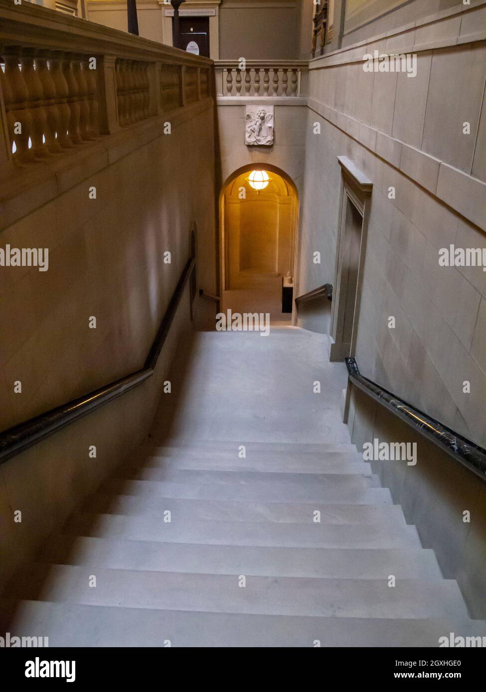 Stairwell in Boston Public Library Stock Photo - Alamy