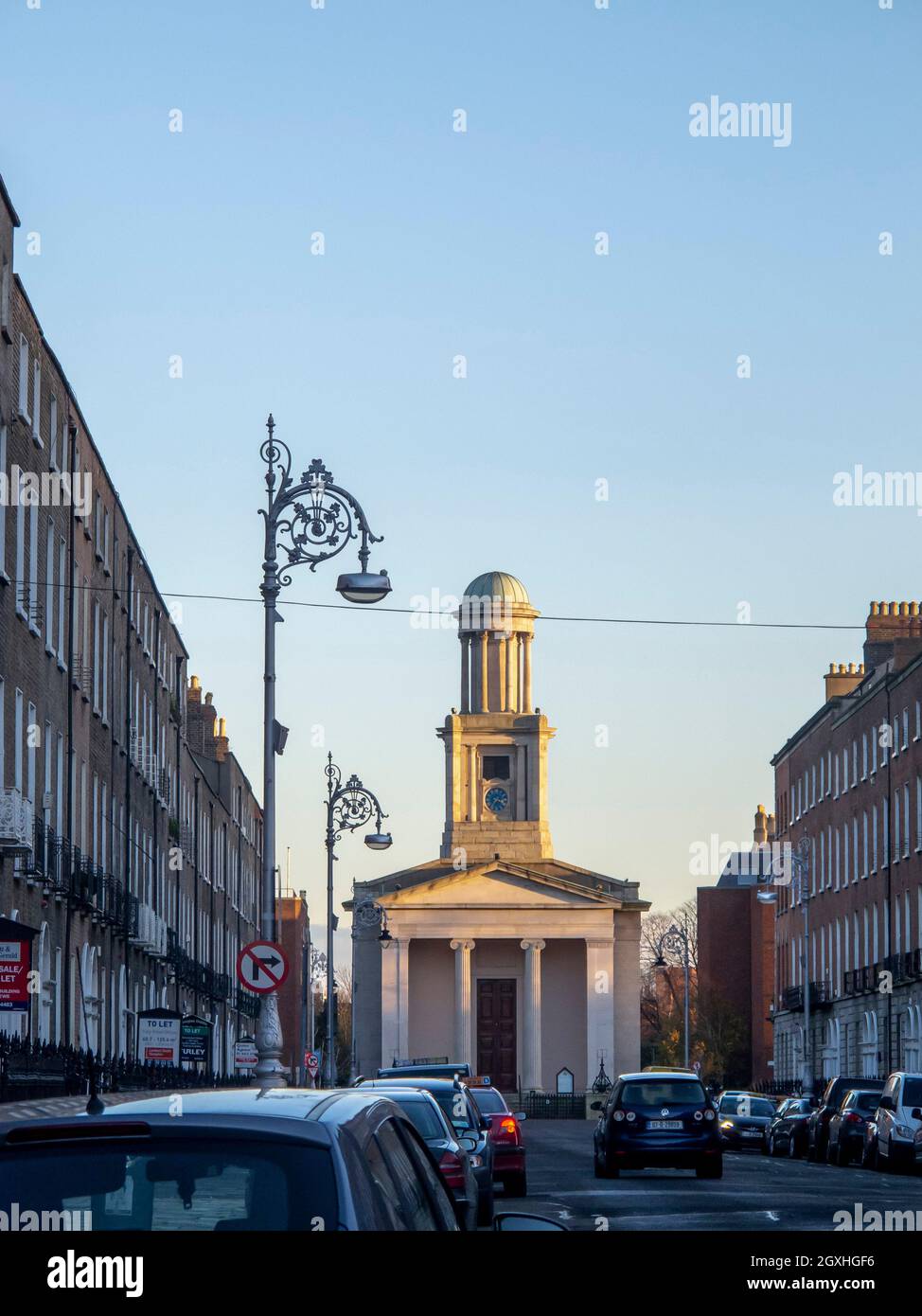 Mount Street in Dublin with Saint Stephen's Church in the background ...