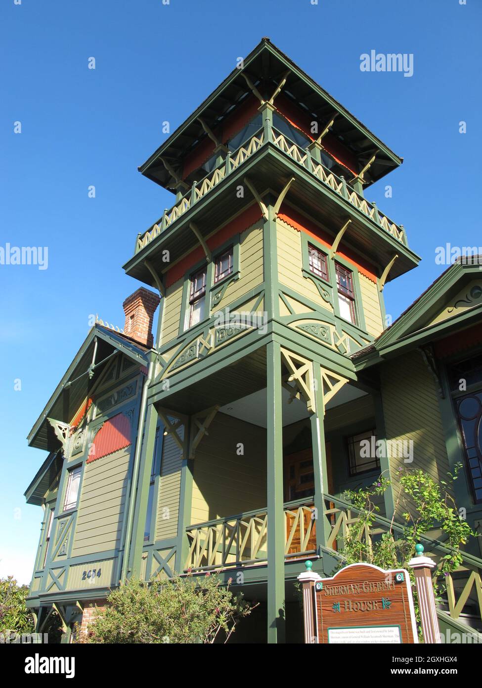 Sherman Gilbert House in Old Town, San Diego, California, USA Stock ...