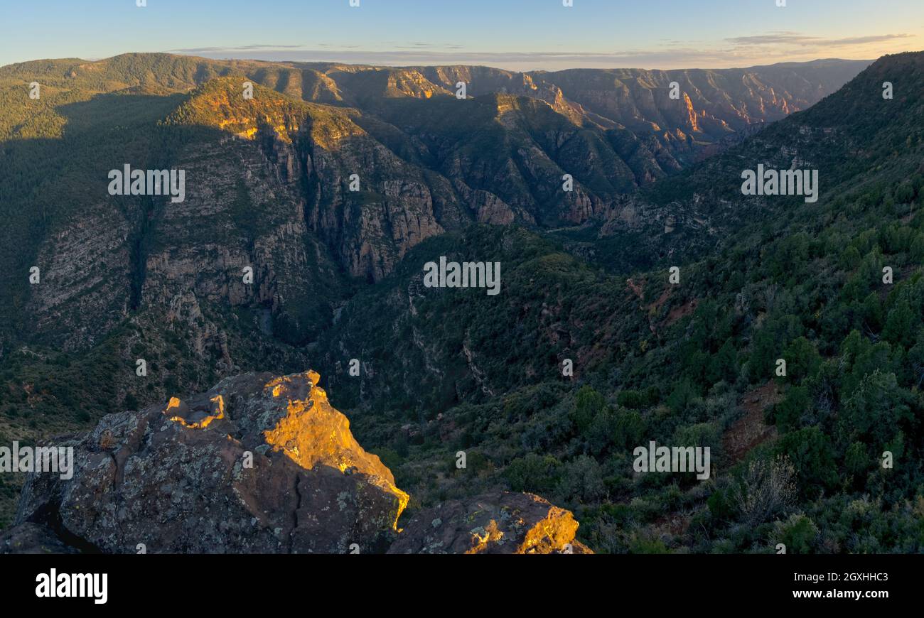 Panorama view of Sycamore Canyon from Sycamore Point lookout vista near ...