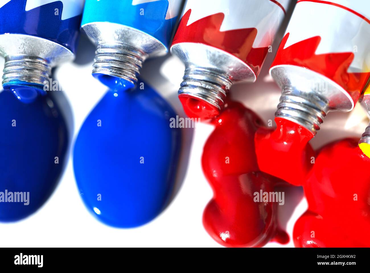 Colored splashes in abstract shape, isolated on white background Stock ...