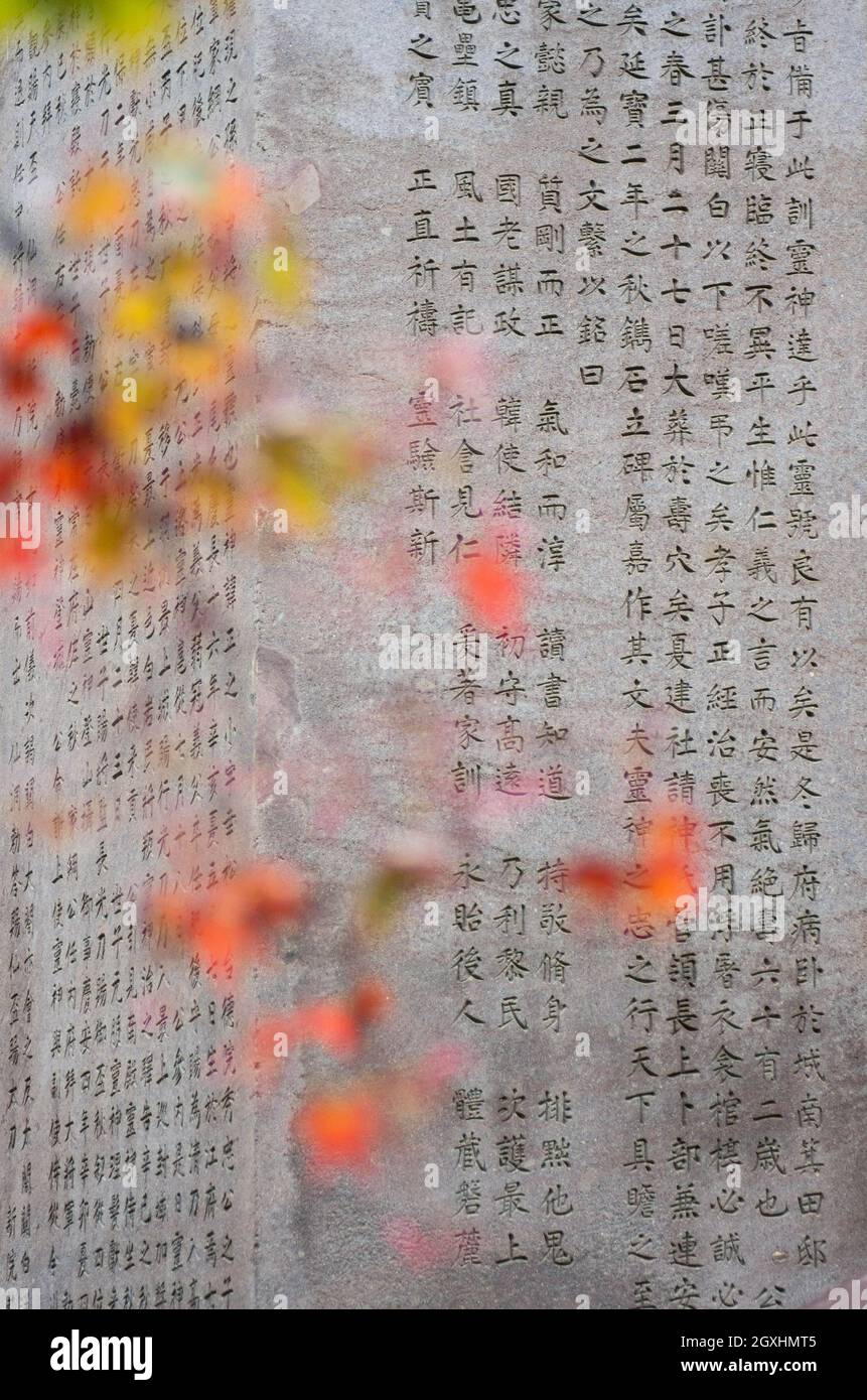 The Kame-ishi stone monument at Hanitsu Shrine contains the History of ...