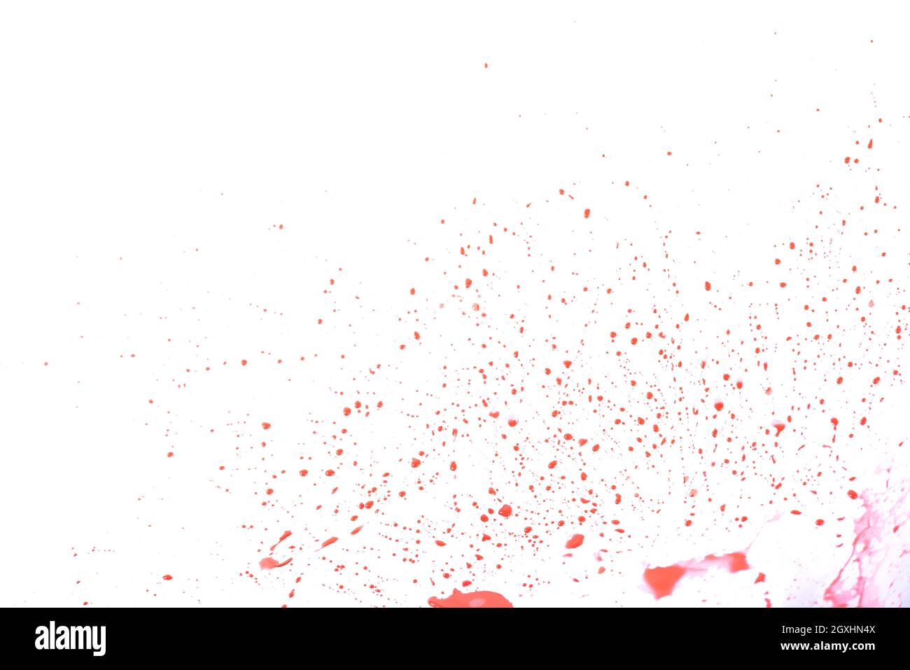 Colored splashes in abstract shape, isolated on white background Stock ...