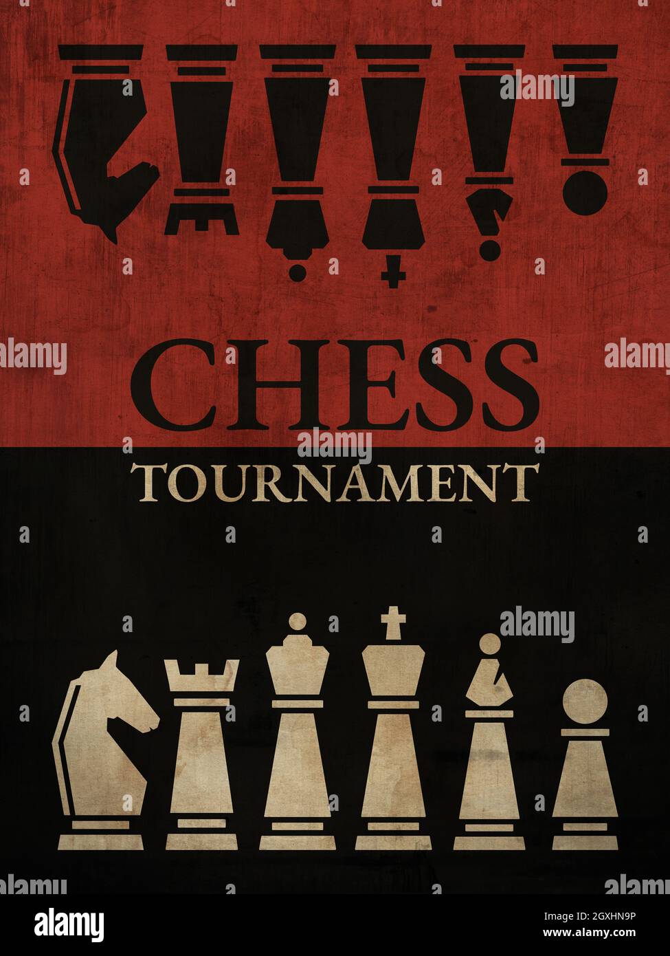 Chess Tournament Event Poster Design White and Black Battle ...