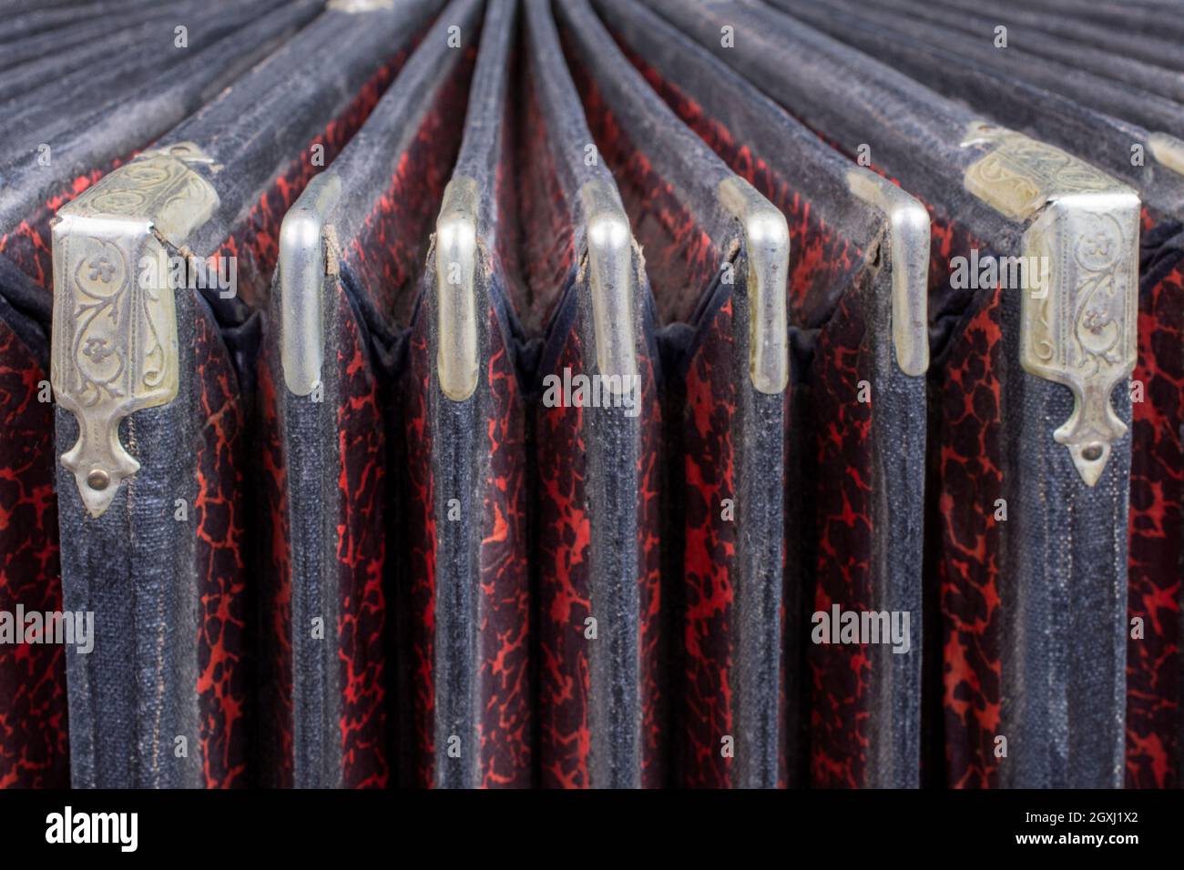 Close-up view of the slightly open bellows of the bandoneon Stock Photo ...