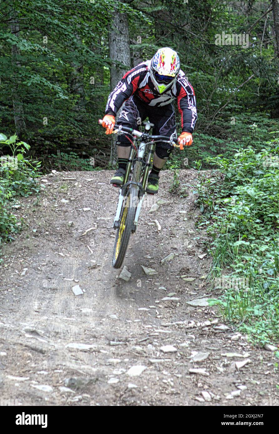 Downhill, sport, bicycle, mountain Stock Photo - Alamy