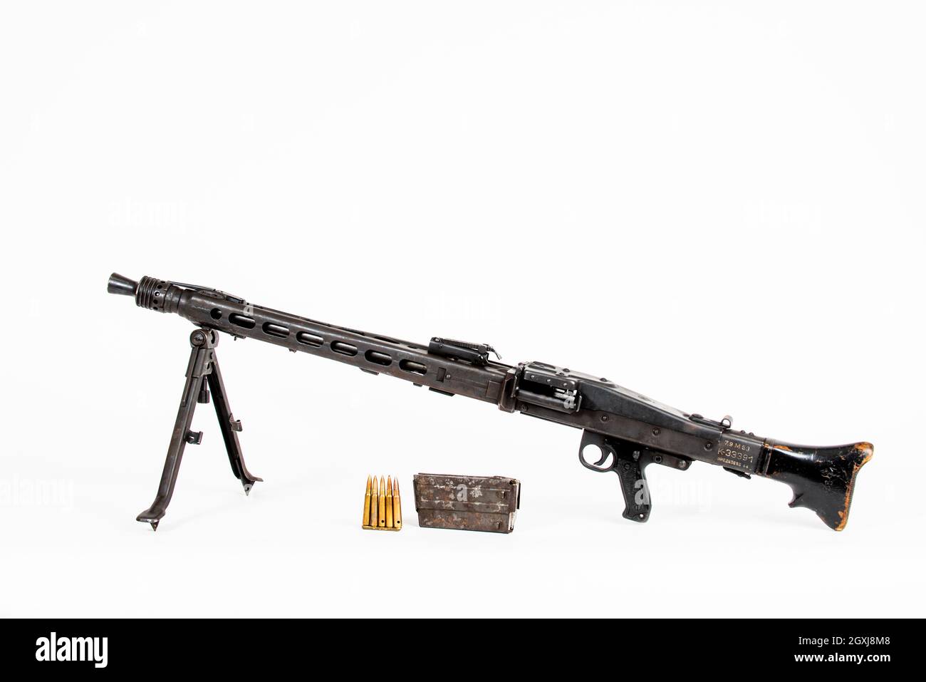 Yugoslavian m53 submachine gun, on a white background Stock Photo - Alamy