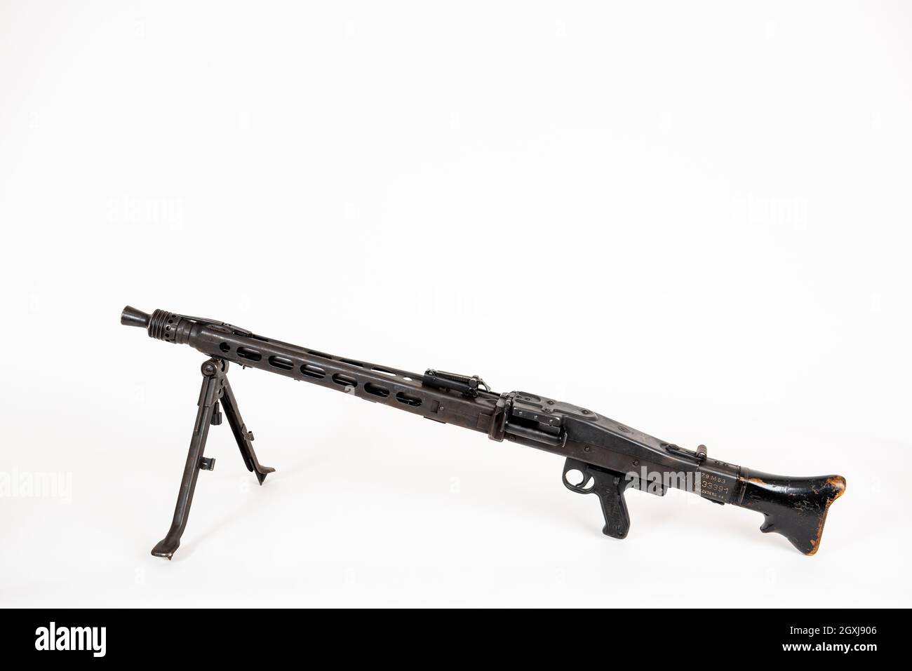 Yugoslavian m53 submachine gun, on a white background Stock Photo - Alamy