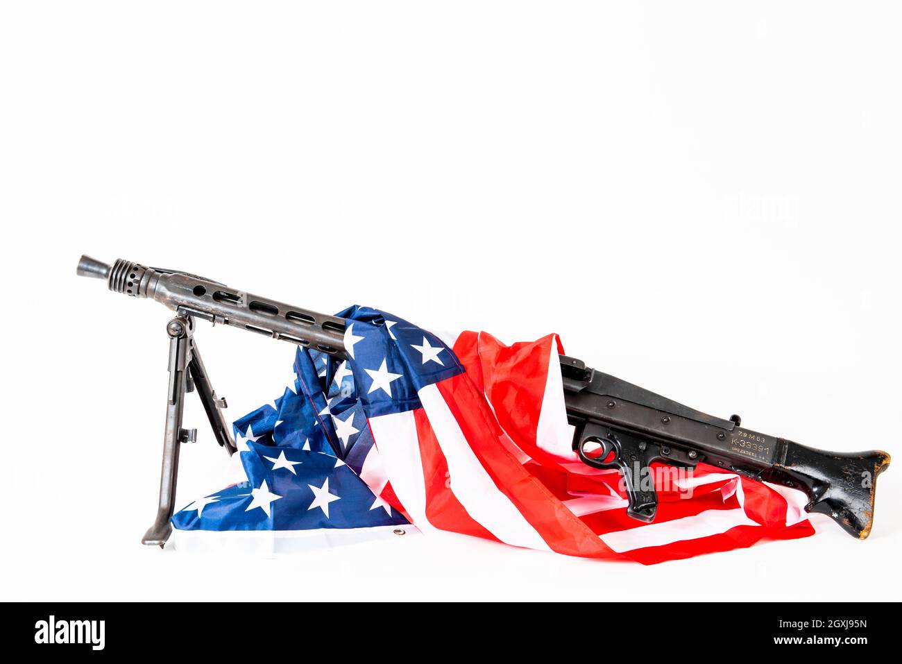 American flag machine gun hi-res stock photography and images - Alamy