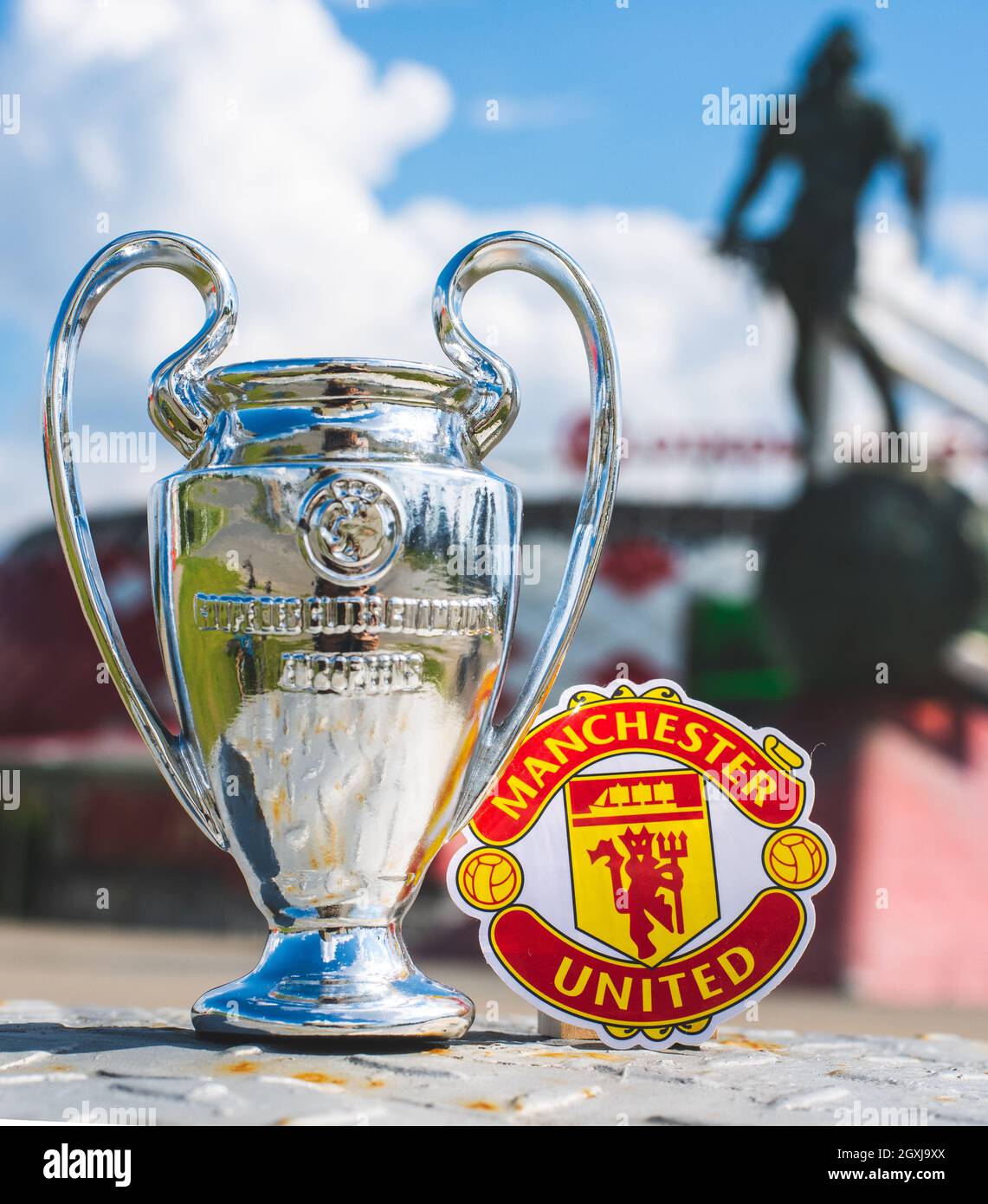 June 14, 2021 Manchester, UK. Manchester United F.C. football club ...