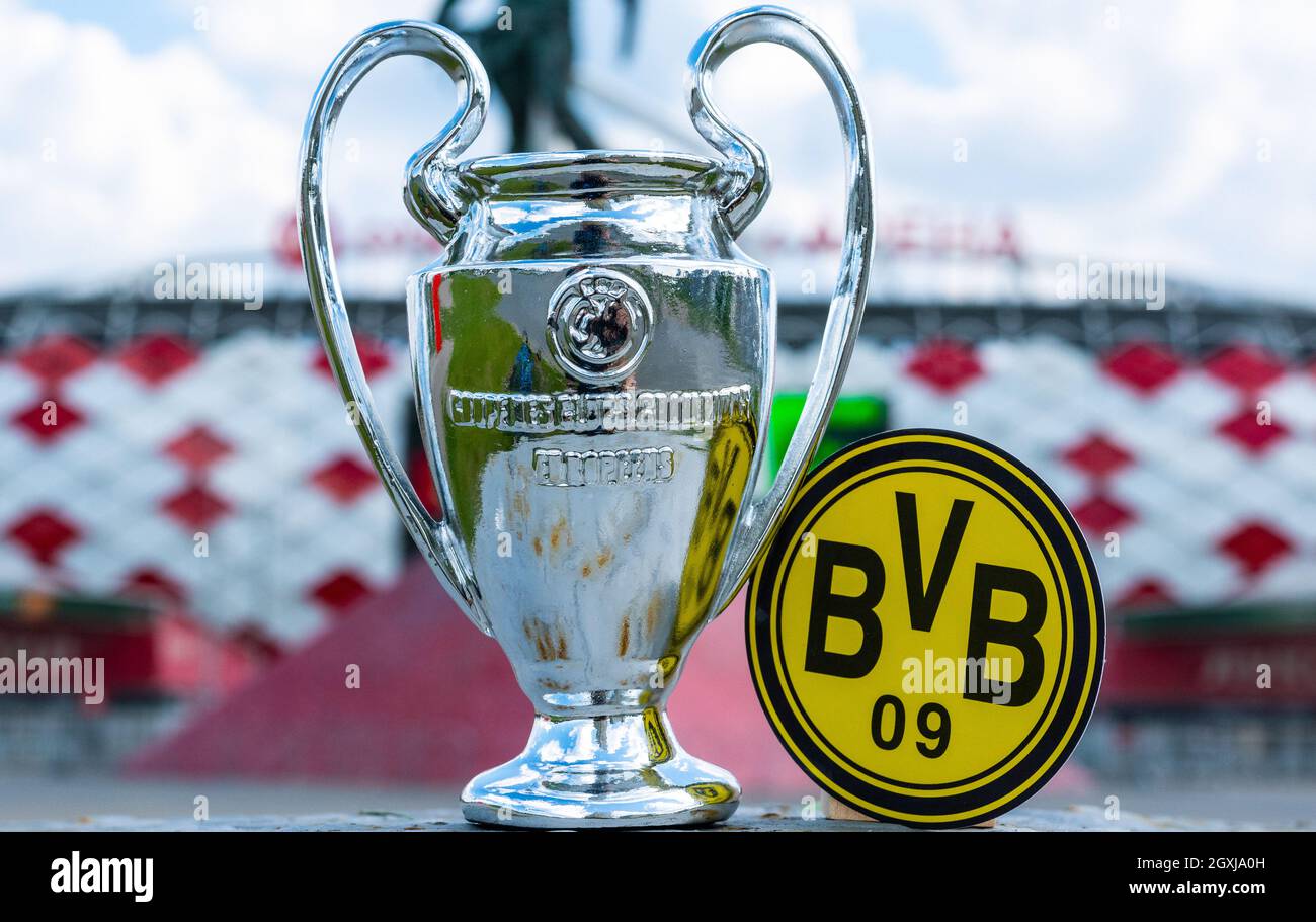 June 14, 2021 Dortmund, Germany. The emblem of the Borussia Dortmund ...