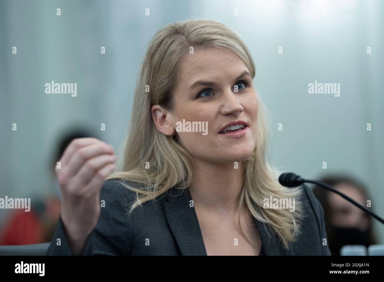 Washington DC- 5 October 2021- Frances Haugen, a former Facebook ...