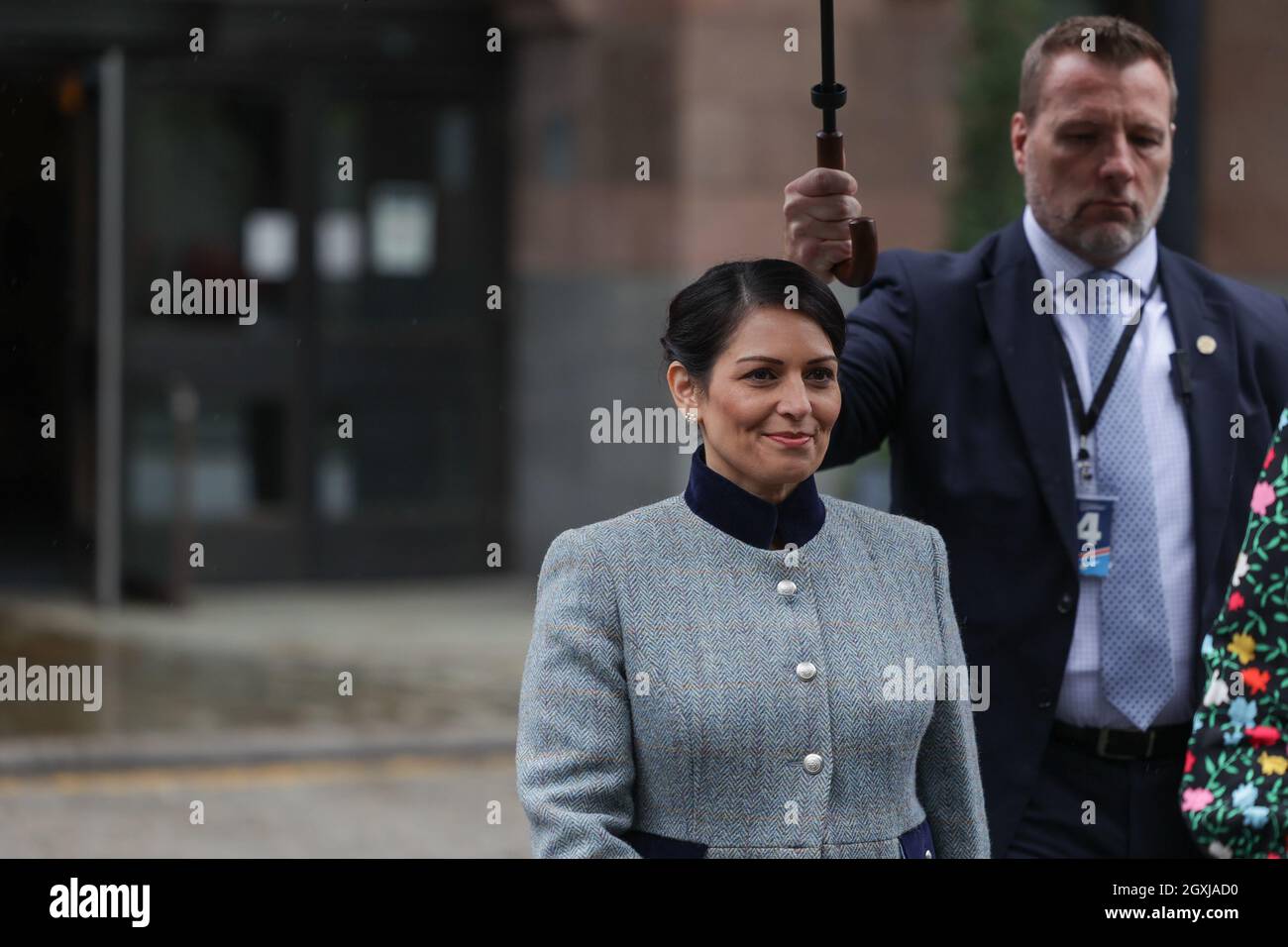 MANCHESTER, UK. OCT 5TH Priti Patel MP, Home Secretary, on day three of ...