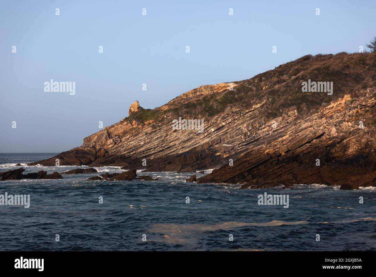 Brave sea hitting the coast at the Basque Country Stock Photo - Alamy