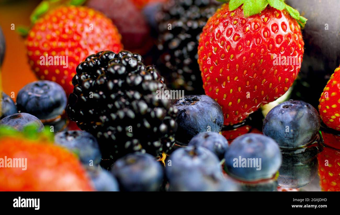 Macro photo of fresh tasty berries. Background with berries Stock Photo ...