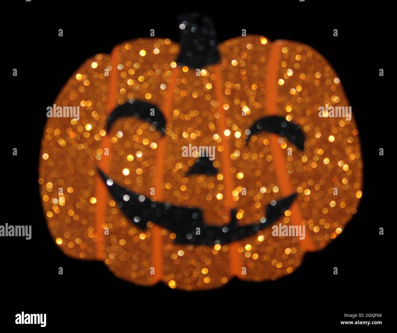 Defocused Glitter Pumpkin Jack o Lantern Stock Photo - Alamy