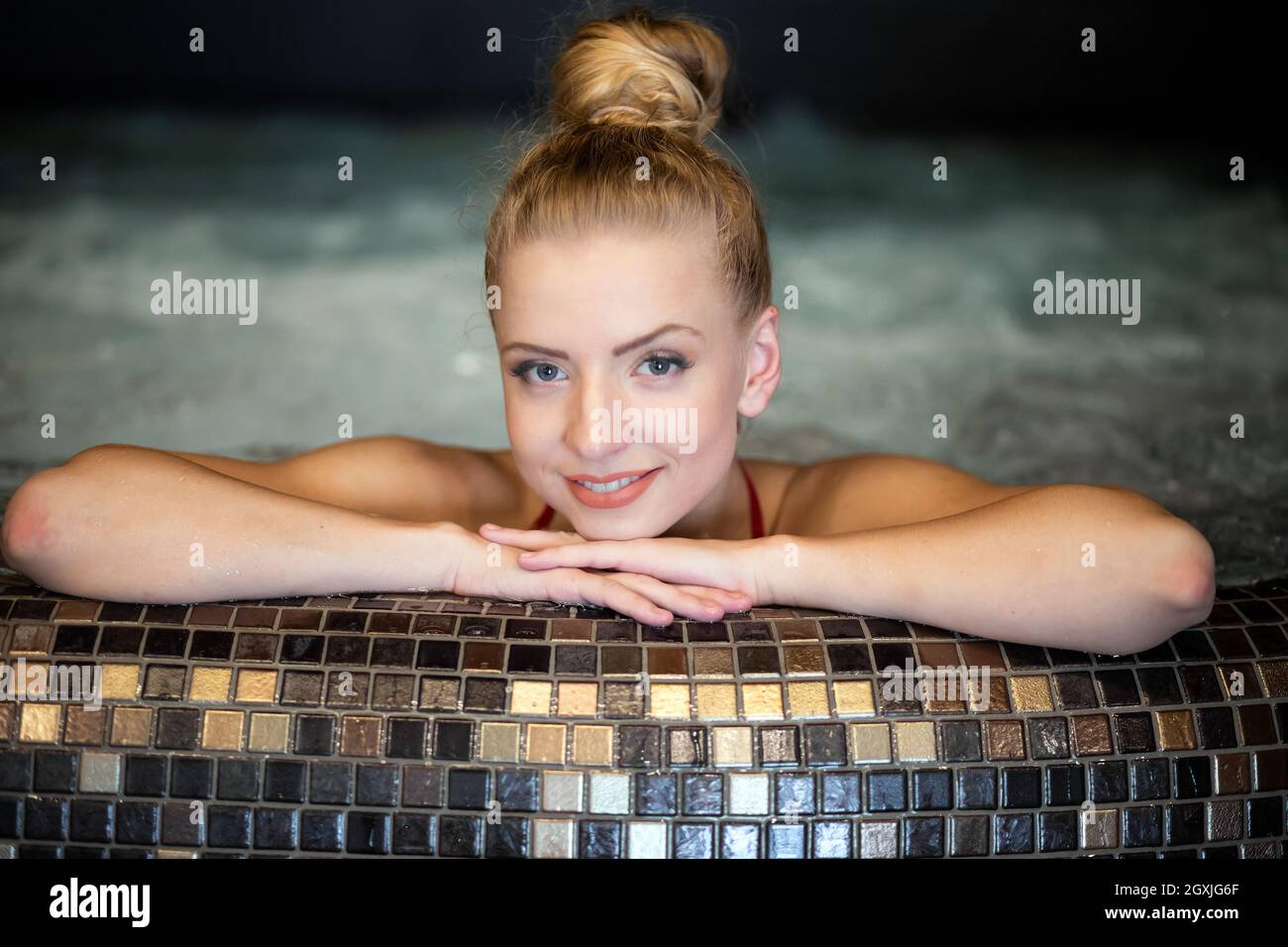 Woman relaxing in a beauty farm Stock Photo - Alamy