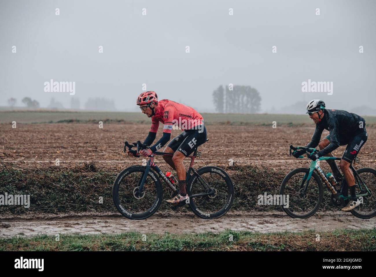3rd October 2021 Paris-Roubaix. Jonas Rutsch. Photo by Simon Gill Stock ...
