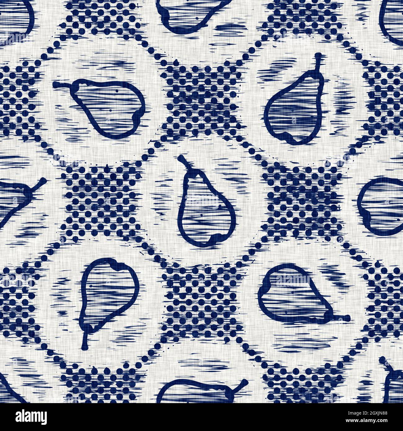 Indigo dyed fabric flower pattern texture. Seamless textile fashion ...