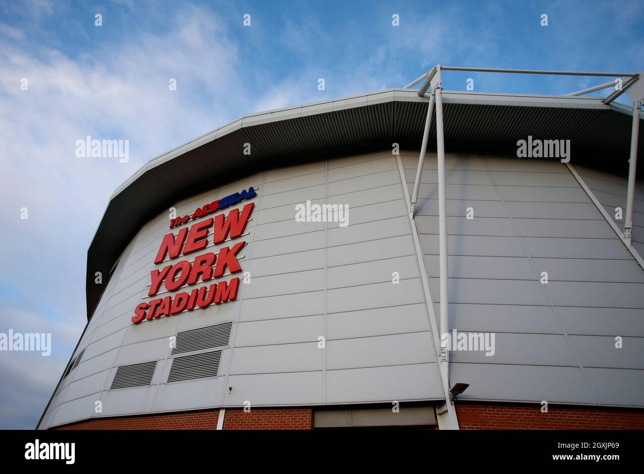 General exterior view of The New York Stadium, home stadium of ...