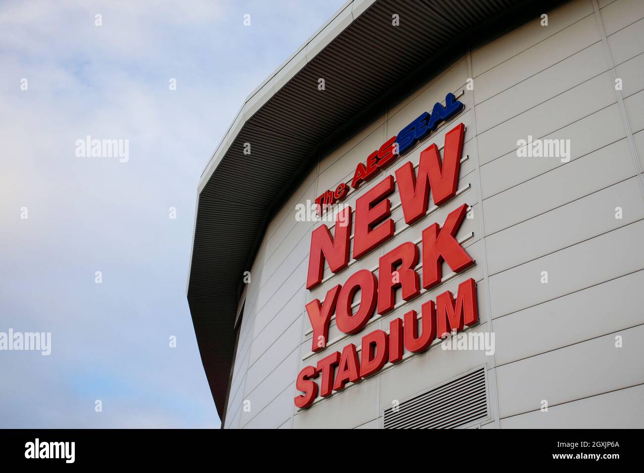 General exterior view of The New York Stadium, home stadium of ...