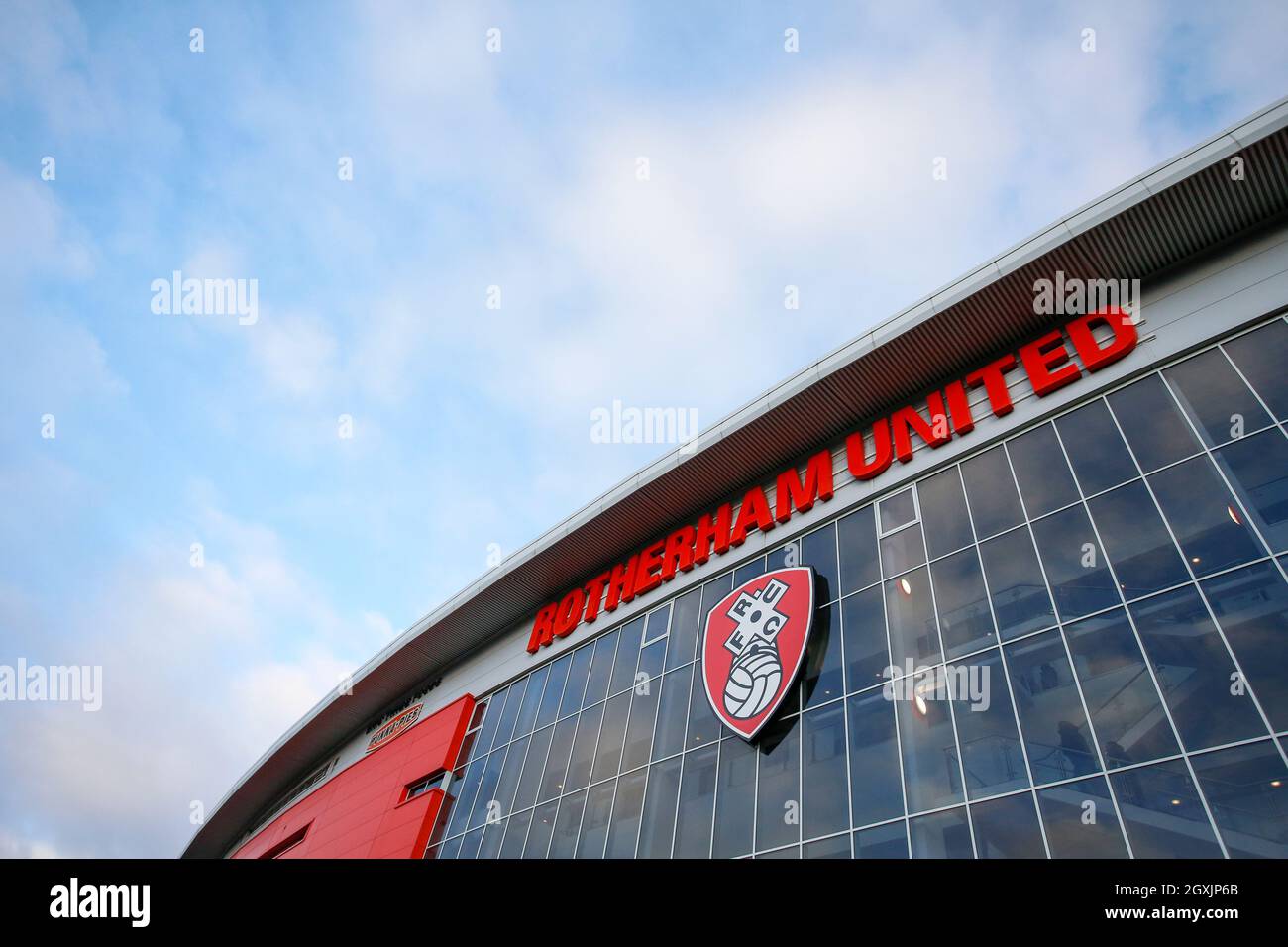 General exterior view of The New York Stadium, home stadium of ...