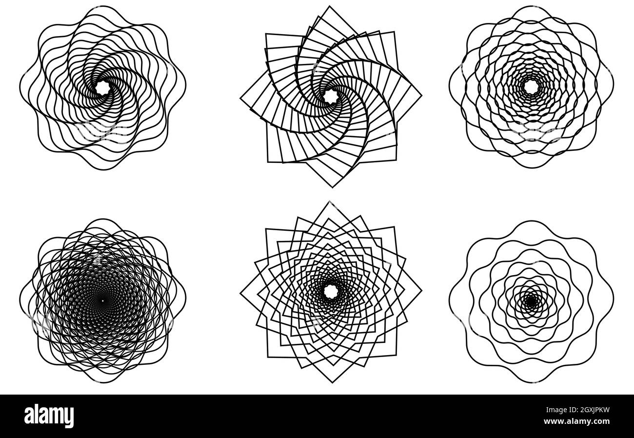 Black white geometric shape Stock Vector Images - Alamy