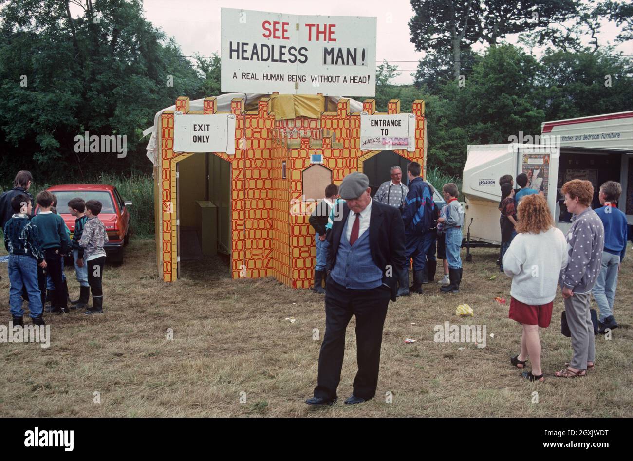 Ardara show, Donegal, Ireland, headless man sideshow and livestock show ...