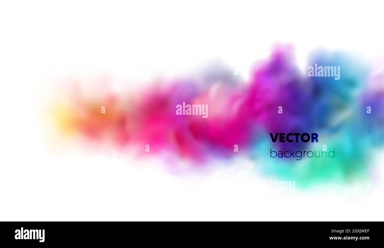 Holiday Abstract shiny color powder cloud design element Stock Vector ...