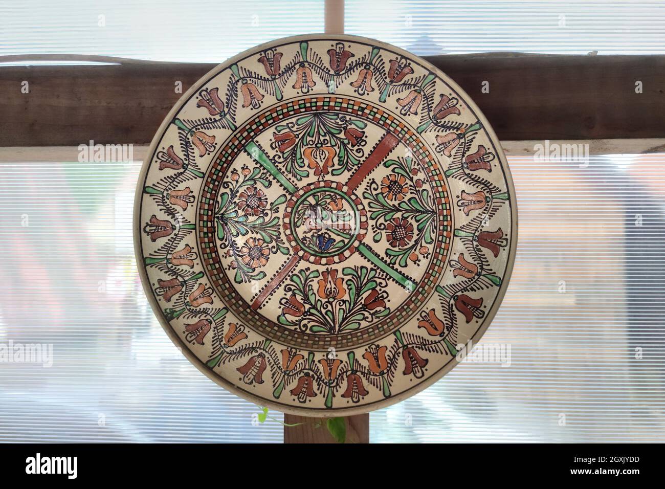 Traditional hand painted Transylvanian dish from Corund area in ...