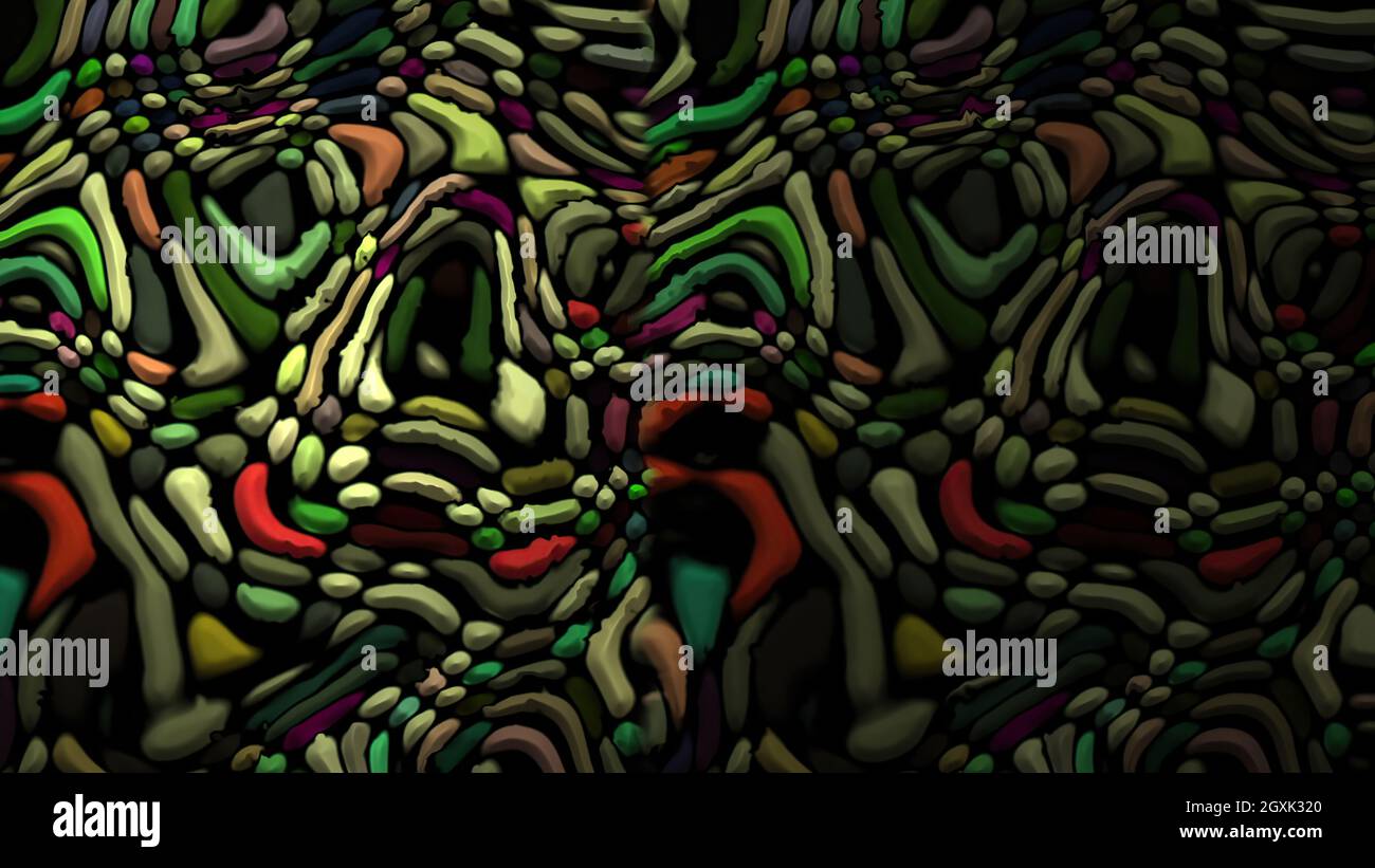 3d illustration - abstract background with disgusting slimy bacteria ...